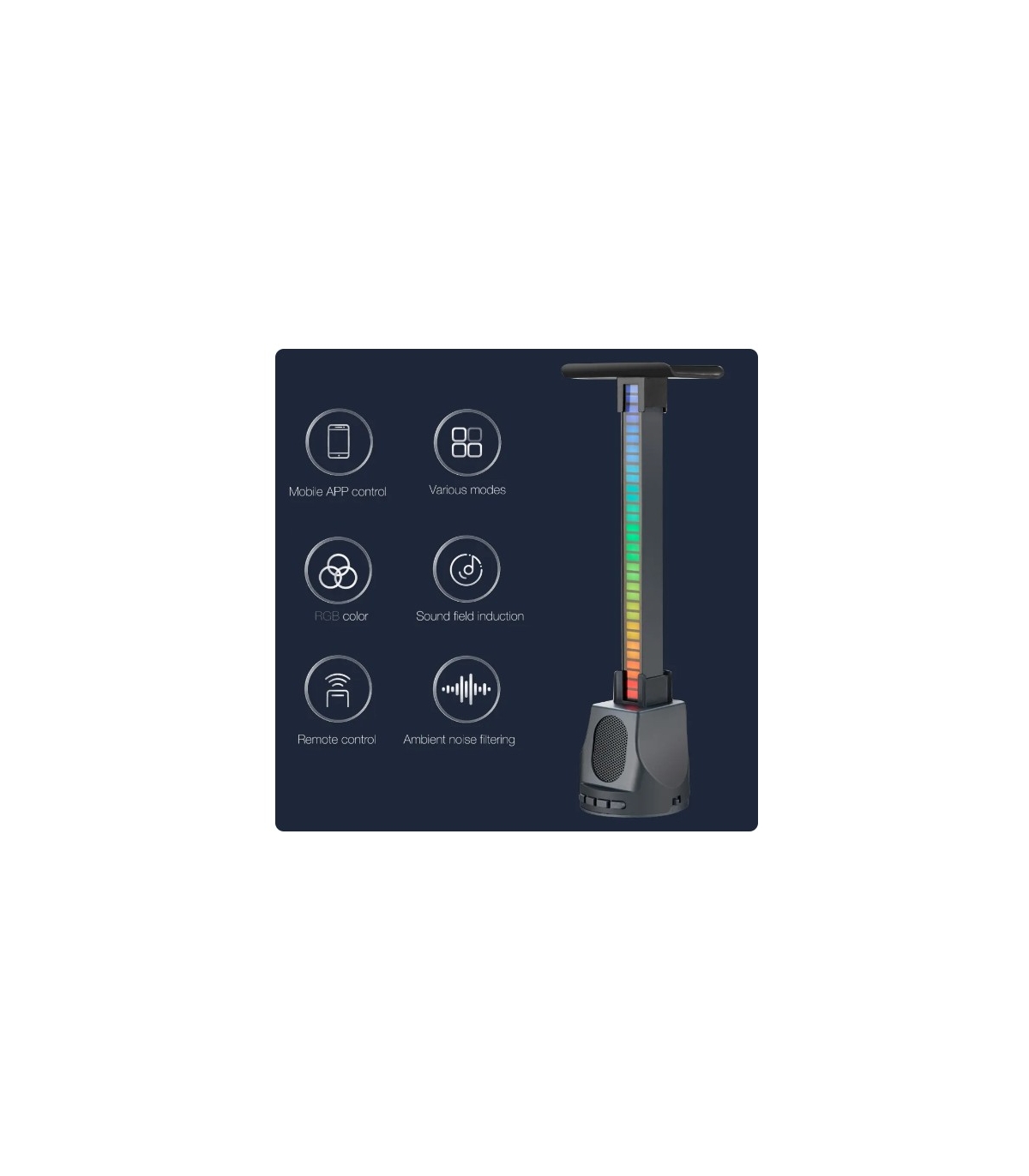 Multifunctional RGB Voice-Activated Rhythm Ambient Light LED Light Bar ...