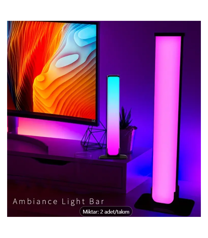 2 adet Akıllı LED Işık Barı